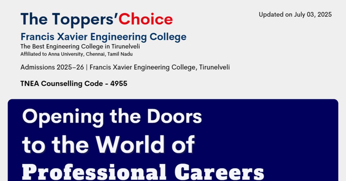FX Engineering College - Admissions 2025-26